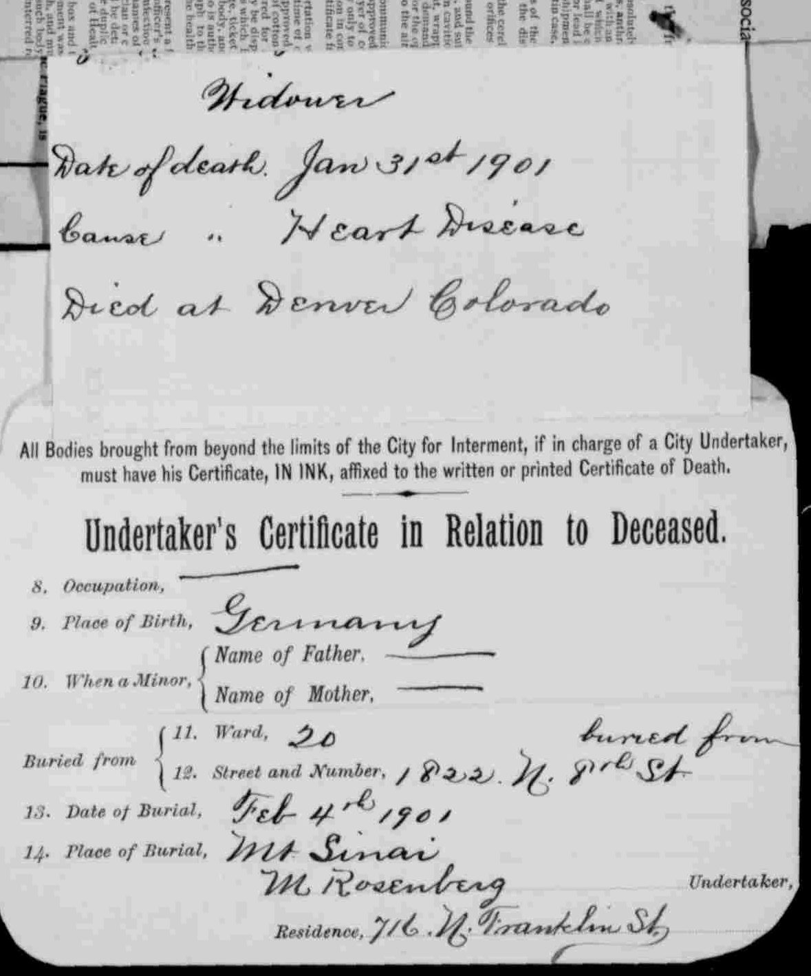 Jacob Goldsmith’s Will and His Legacy | Brotmanblog: A Family Journey