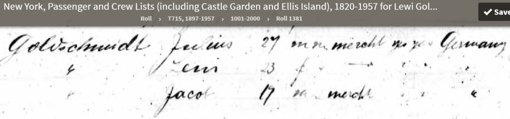 Jacob Meier Goldschmidt’s Third Child, Julius Goldschmidt: Cousins ...