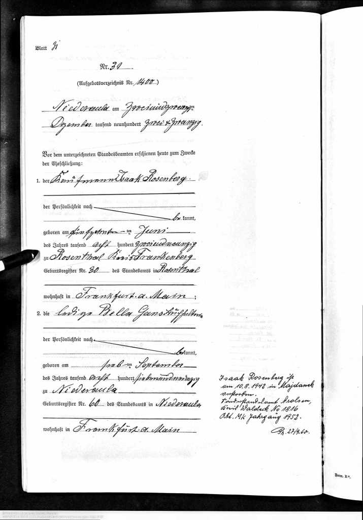 Rebecca Blumenfeld Rosenberg and Her Family, Part I | Brotmanblog: A ...