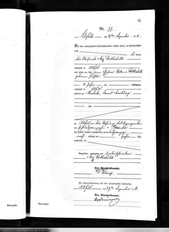 Moses Max Rothschild and His Family: One Daughter Escaped to America ...